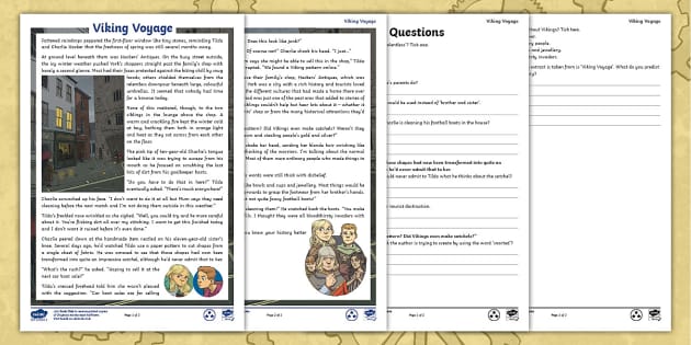 History Hackers: Viking Voyage' KS2 Reading Comprehension